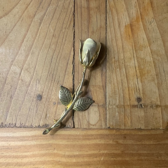 Vintage | Jewelry | Vintage Gold Rose Brooch | Poshmark